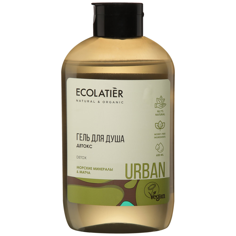 Ecolatier Гель для душа Детокс Морские минералы & матча 600мл